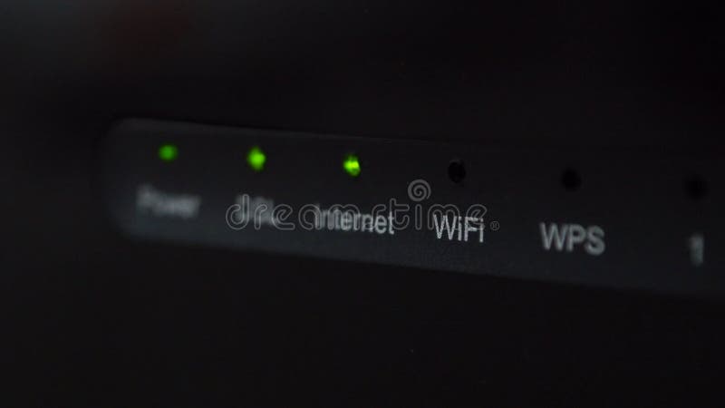 Usb Modem Wifi Inserted into the Computer Close-up. the Modem Flashes a ...