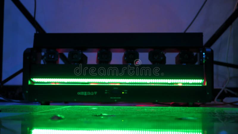 Flashing LED Rotating Panel. Flashing Lights for Stage Lighting. Stock ...