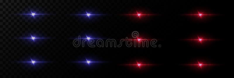 Flashing Lights. Collection of Light Effects and Highlights Stock ...