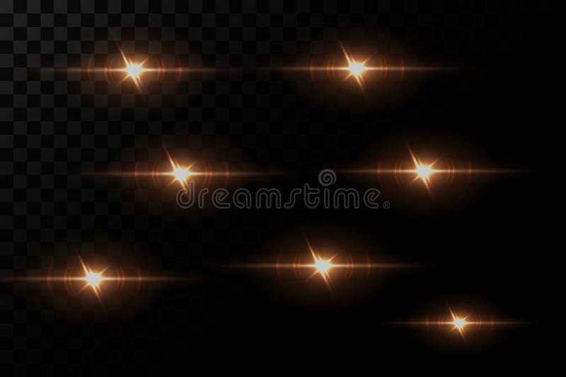 Flashing Lights. Collection of Light Effects and Highlights Stock ...