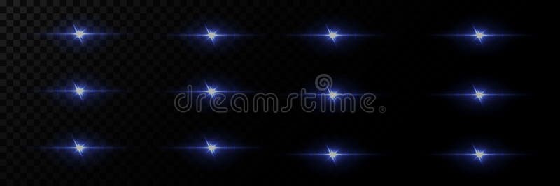 Flashing Lights. Collection of Light Effects and Highlights Stock ...