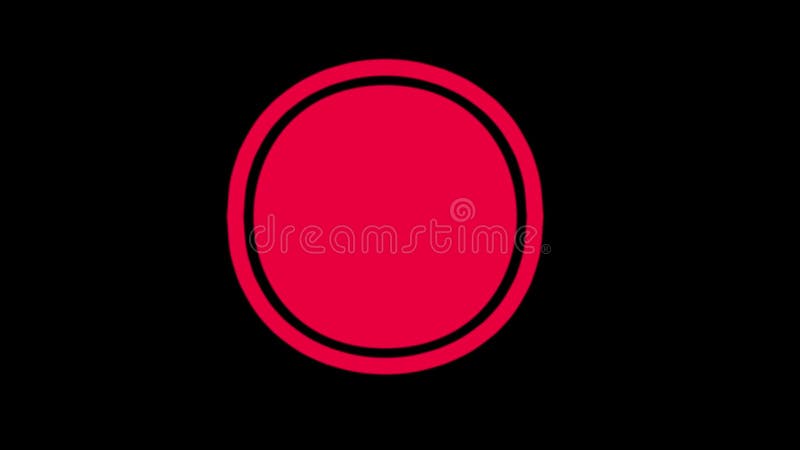 Flashing Red Circle Animation on Transparent Background. HD Footage ...