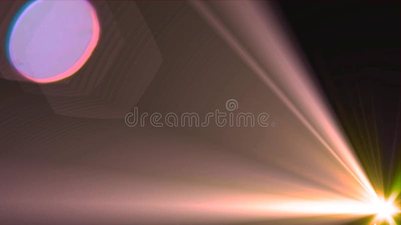 Flashing Rays of Light at the Lower Right Side of the Screen on a Dark ...