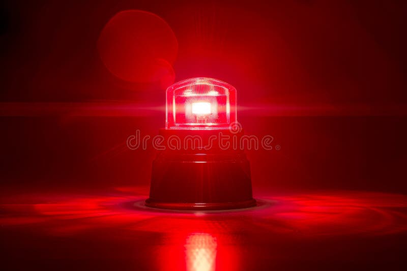 Flashing Red Siren Light Isolated on Isolated Background. Stock ...