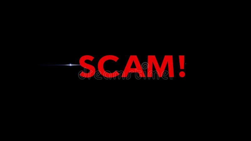 Flashing Scam Alert with Light Flares Stock Footage - Video of identity ...