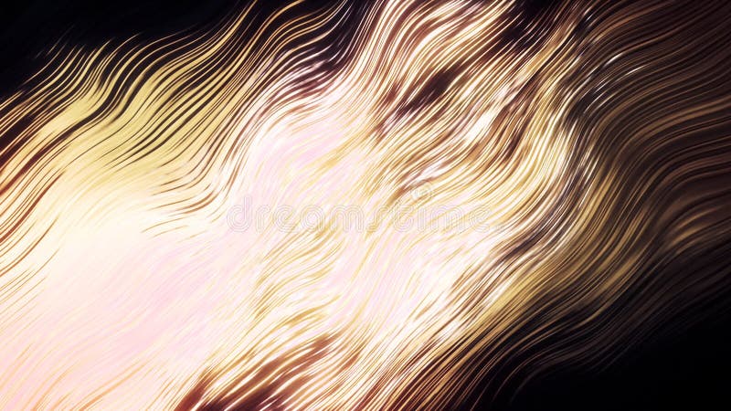 Flashing Stream of Light Strings. Motion. Bending of Electronic Flow of ...