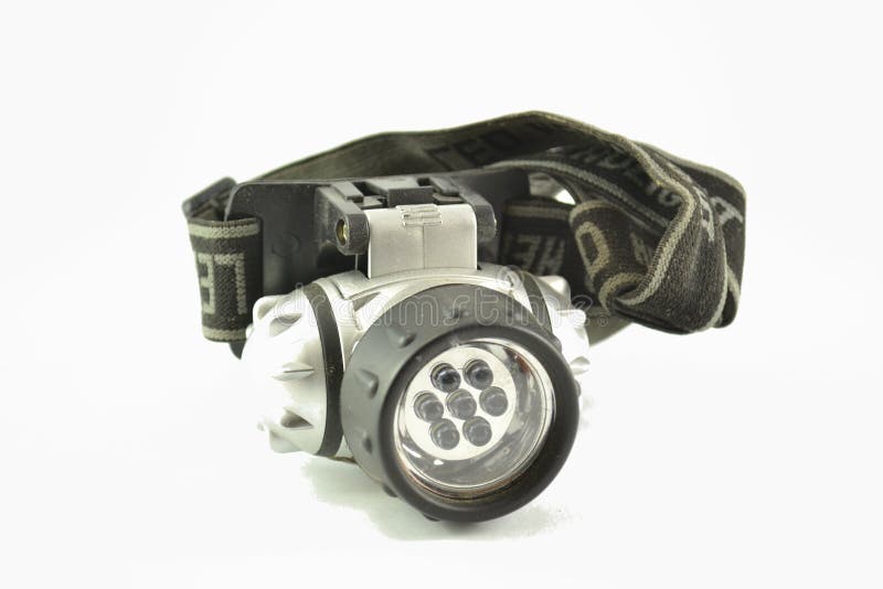 Headlamp flashlight stock photo. Image of spotlight, isolated - 15701540