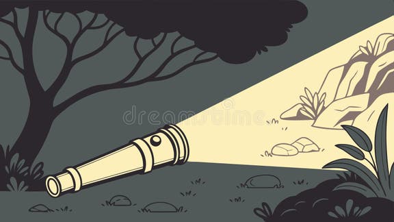 Flashlight Beam in Darkness, Light and Shadow, Mystery and Adventure ...