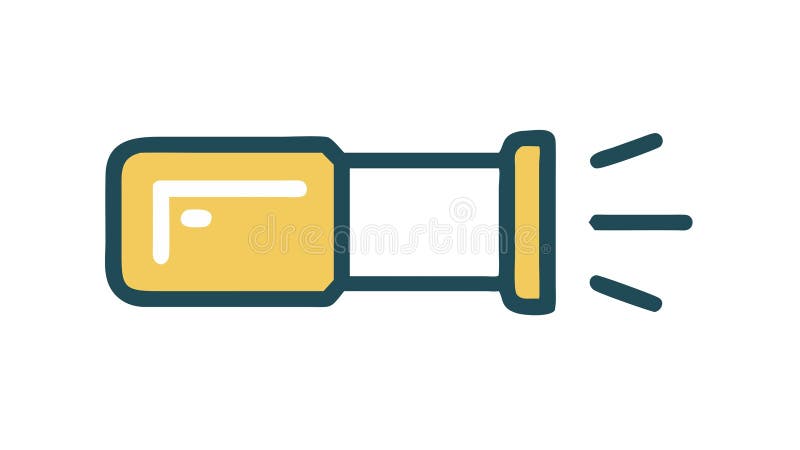 Flashlight Beam Icon, Symbolizing Light, Search, or Focus , Vector ...