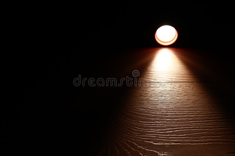 Flashlight and a Beam of Light in Darkness. a Modern Led Light with ...