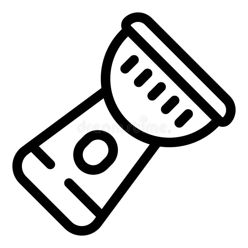 Flashlight Shining Brightly in the Dark with on Off Button Stock Vector ...