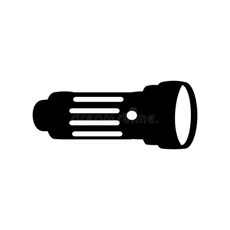 Simple flashlight design stock vector. Illustration of power - 117732515