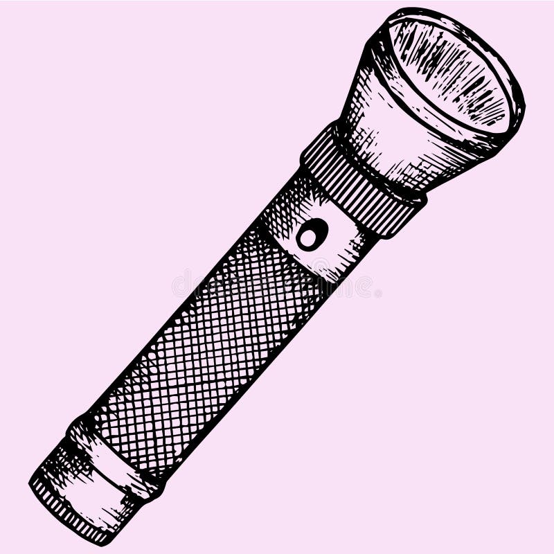 Flashlight stock vector. Illustration of flashlight, dark - 83959309