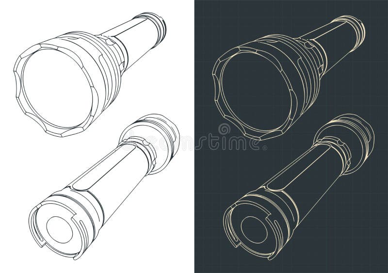Flashlight drawings stock vector. Illustration of search - 246436905