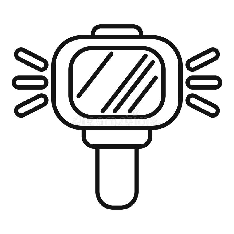 Flashlight Emitting Light Beams Icon Outline Style Stock Vector ...