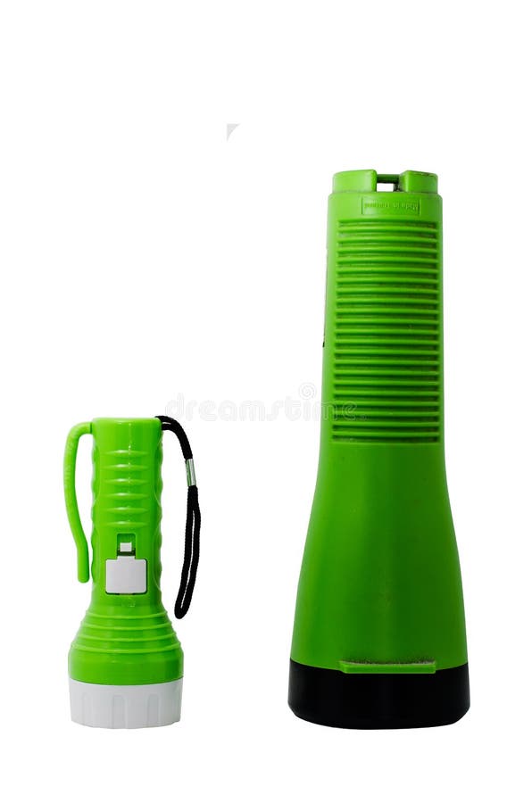Flashlight in the Green Color Stock Photo - Image of small, torch: 50862638