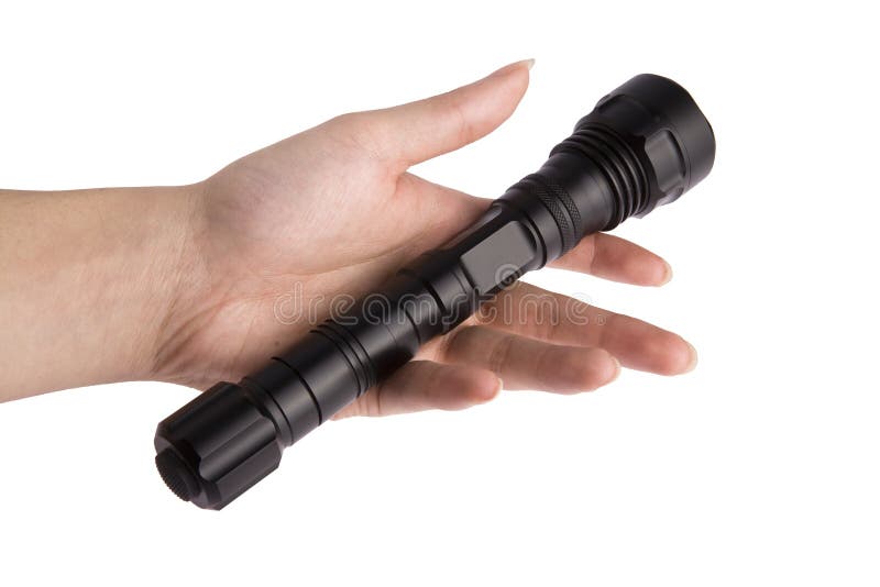 Flashlight in hand, stock photo. Image of energy, dark - 7679250