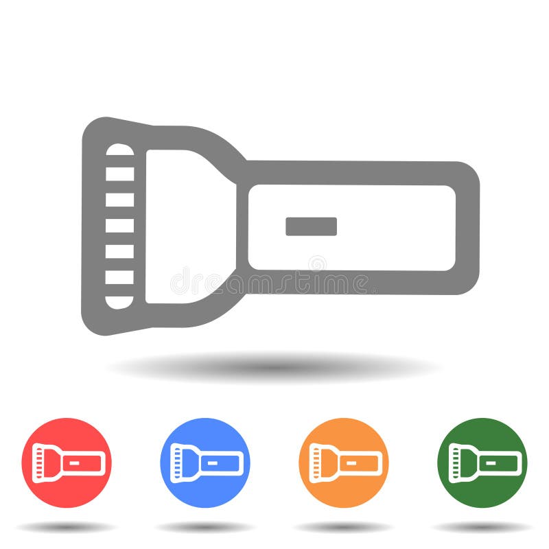 Flashlight Hand Lamp Vector Icon Isolated Stock Vector - Illustration ...