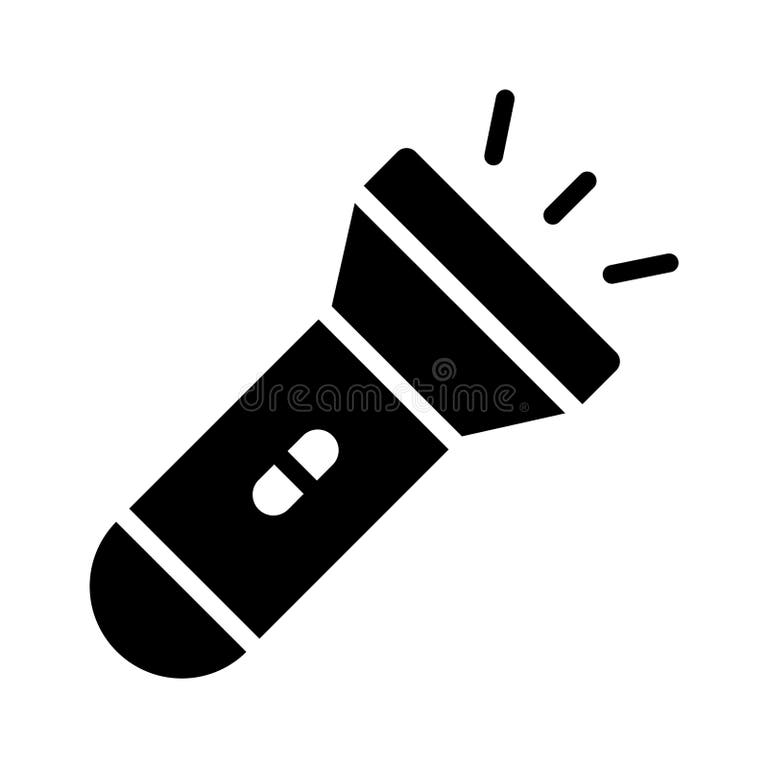 Flashlight Icon for Adventure, Camping, and Nighttime Exploration ...