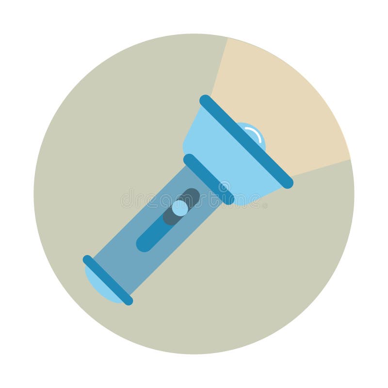 Flashlight Icon. Flat Design Stock Vector - Illustration of icon, bulb ...
