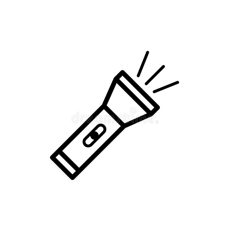 Flashlight Icon Flat Vector Template Design Trendy Stock Vector ...