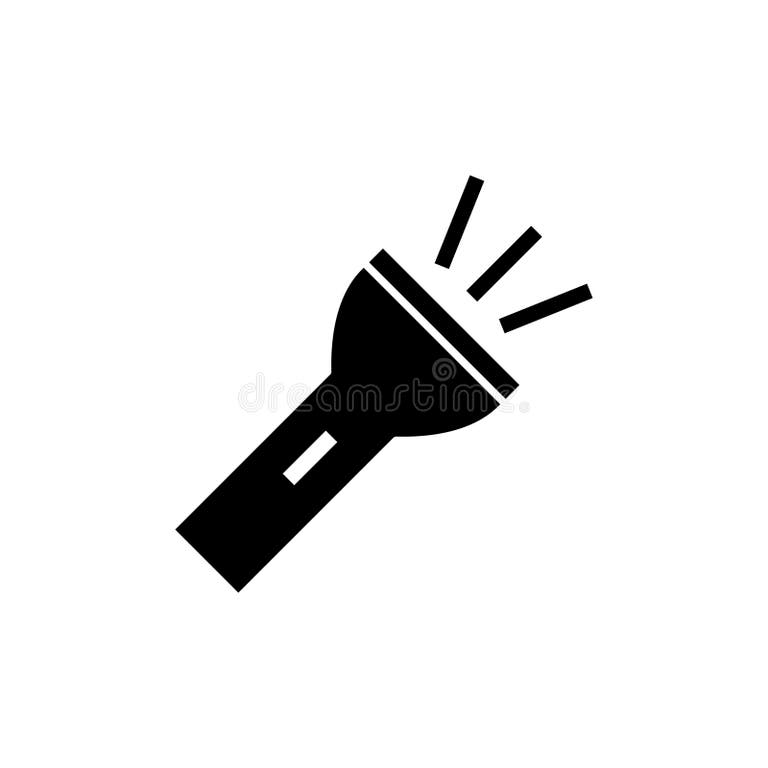 Flashlight Icon Flat Vector Template Design Trendy Stock Vector ...