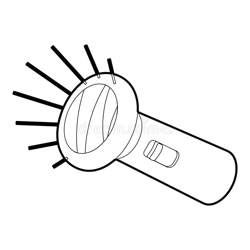 Flashlight Icon, Isometric 3d Style Stock Illustration - Illustration ...