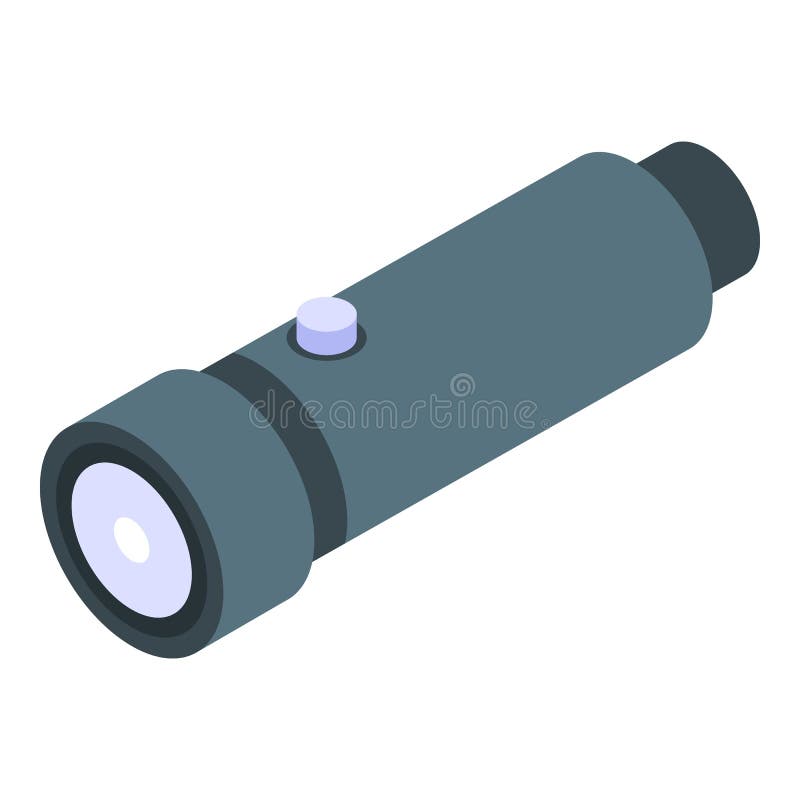 Flashlight Icon, Isometric Style Stock Vector - Illustration of cartoon ...
