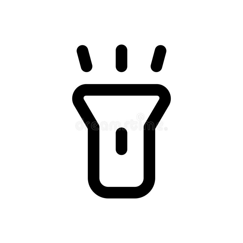 Flashlight Icon Line Style Design Simple Vector Perfect Illustration ...