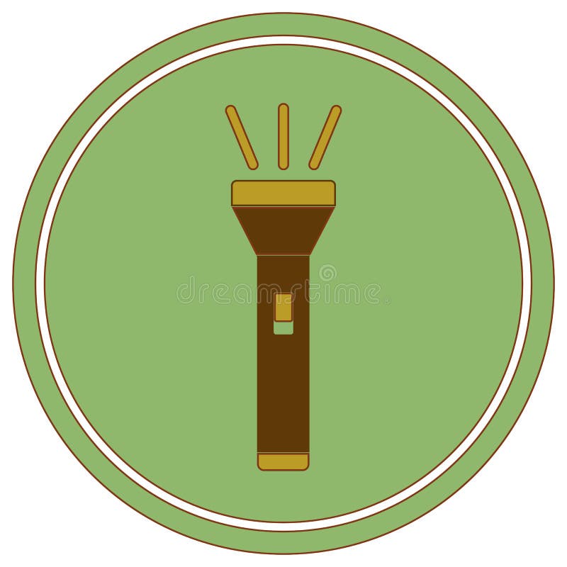 Flashlight Icon. Portable Torch Stock Vector - Illustration of isolated ...