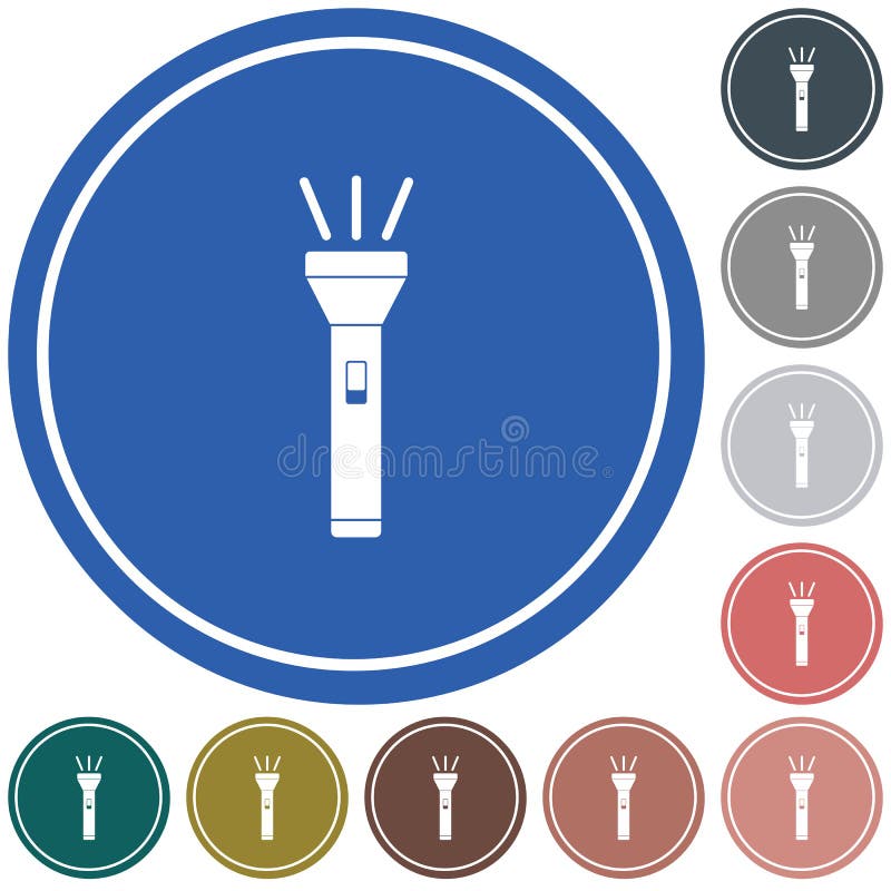 Flashlight Icon. Portable Torch Stock Vector - Illustration of black ...