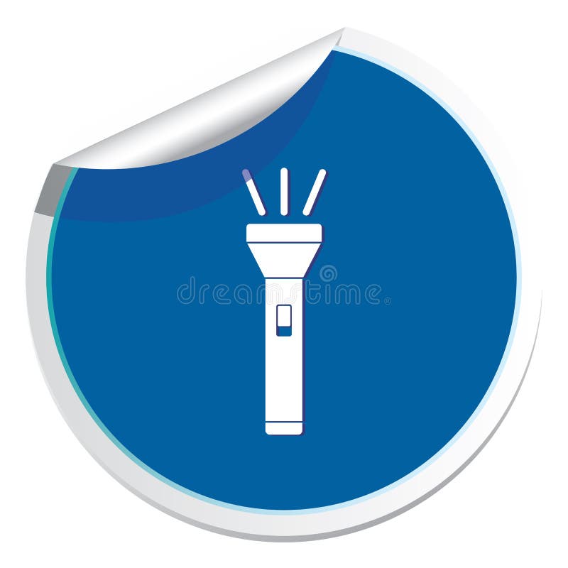 Flashlight Icon. Portable Torch Stock Vector - Illustration of ...