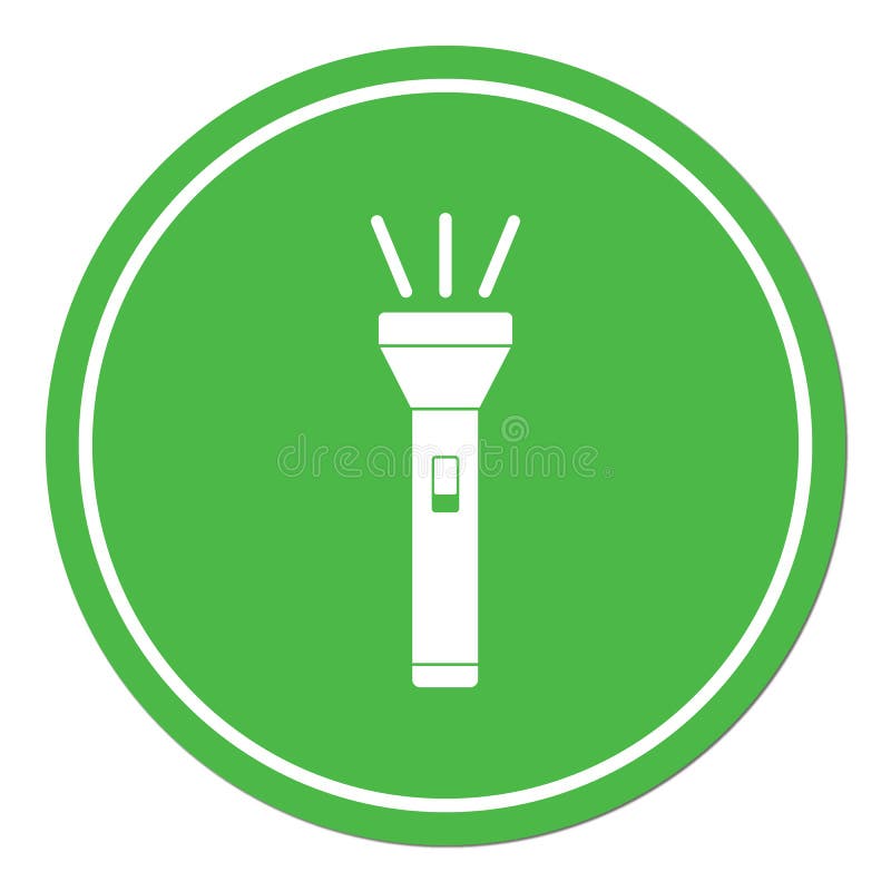 Flashlight Icon. Portable Torch Stock Vector - Illustration of lite ...