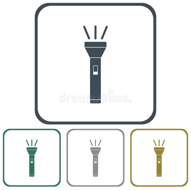 Flashlight Icon. Portable Torch Stock Vector - Illustration of ...