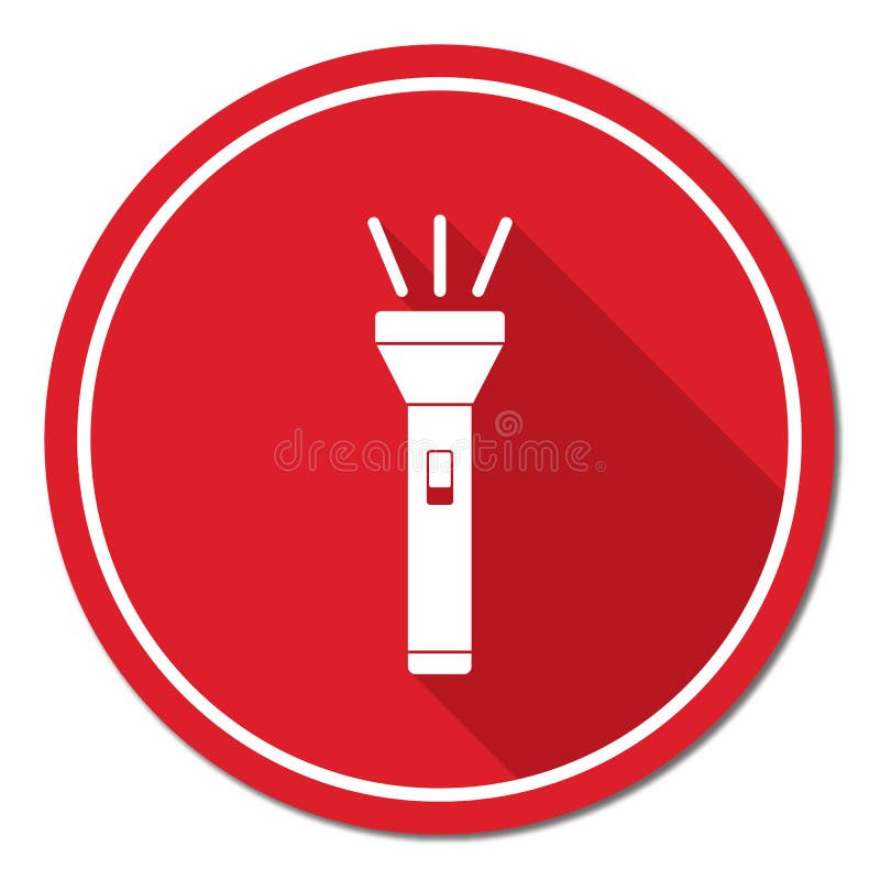 Flashlight Icon. Portable Torch Stock Vector - Illustration of isolated ...