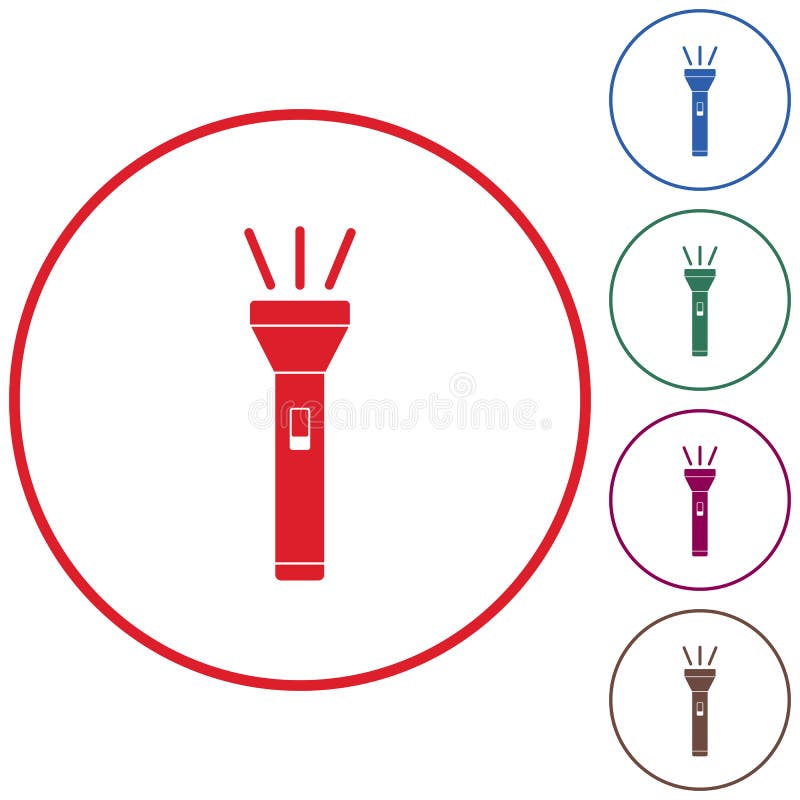 Flashlight Icon. Portable Torch Stock Vector - Illustration of logo ...
