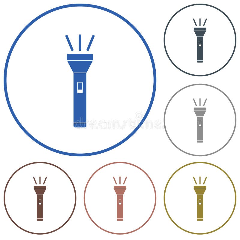 Flashlight Icon. Portable Torch Stock Vector - Illustration of shape ...