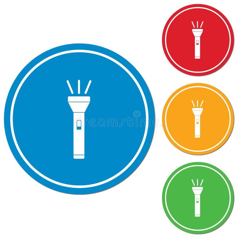 Flashlight Icon. Portable Torch Stock Vector - Illustration of ...