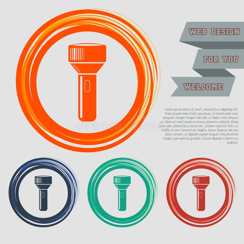 Flashlight Icon on the Red, Blue, Green, Orange Buttons for Your ...