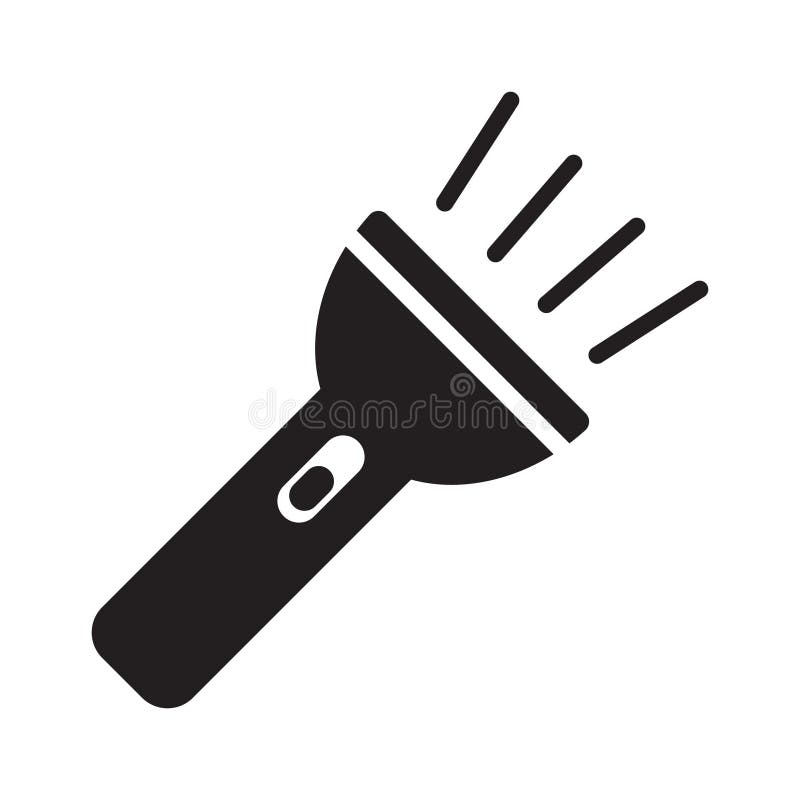 Flashlight Icon, Flashlight Sign Stock Vector - Illustration of vector ...