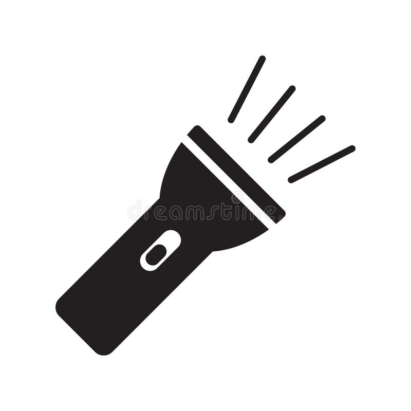 Flashlight Icon, Flashlight Sign. Stock Vector - Illustration of solid, black: 322923295