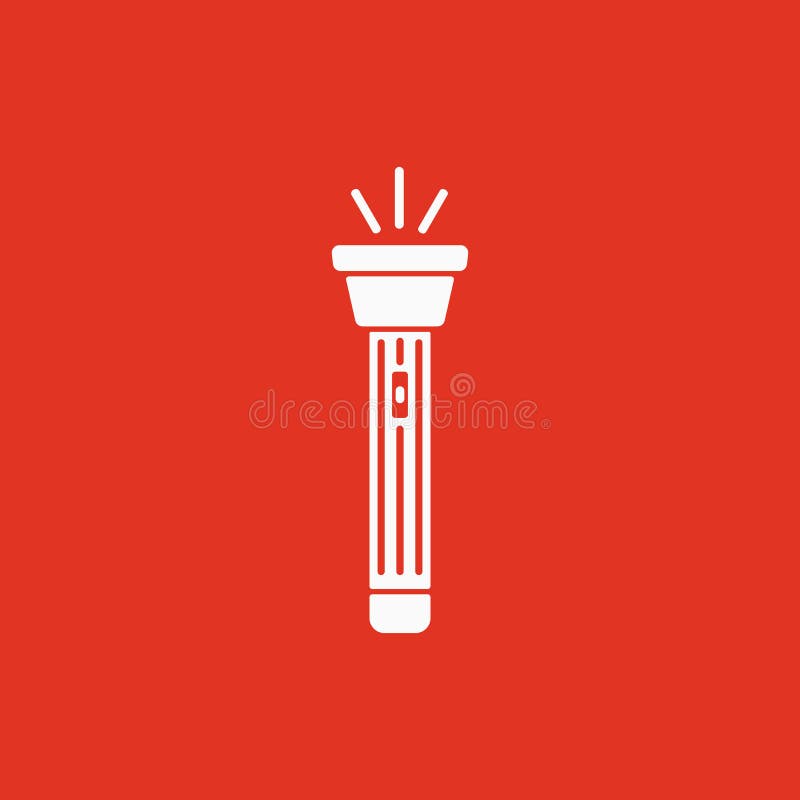 The Flashlight Icon. Torch Symbol Stock Vector - Illustration of torch ...