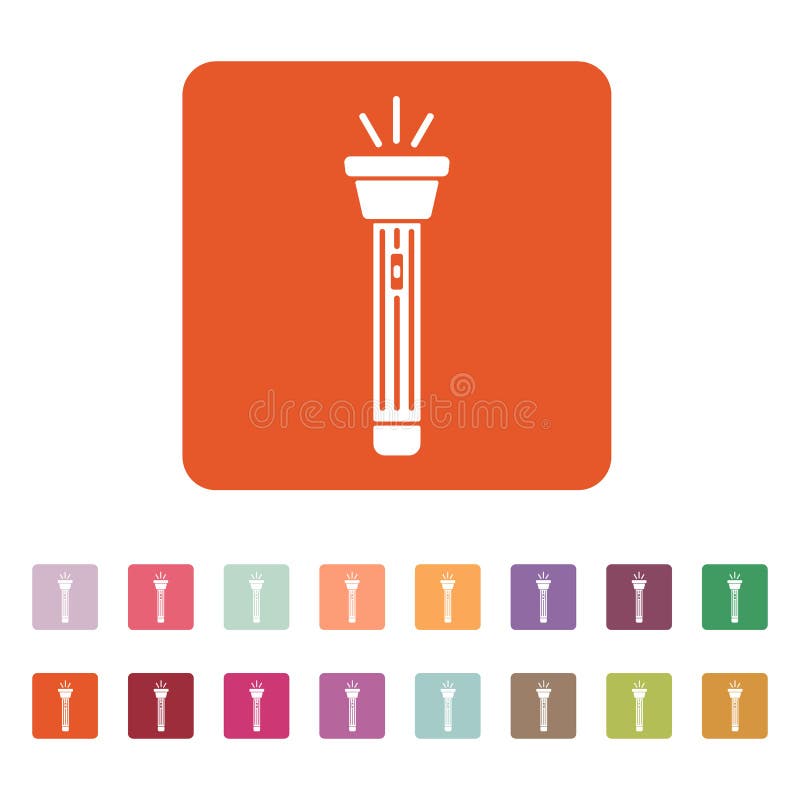 The Flashlight Icon. Torch Symbol Stock Vector - Illustration of design ...