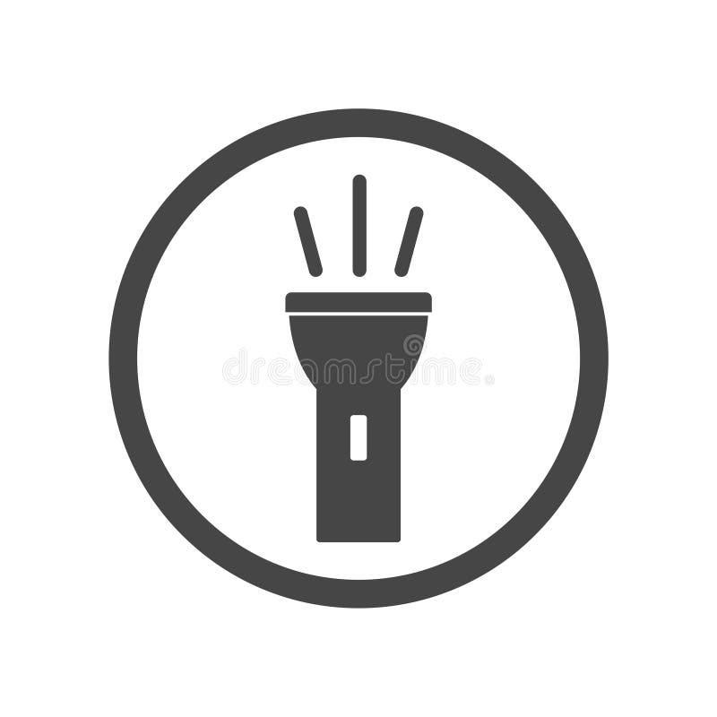 Flashlight icon stock vector. Illustration of laying - 124928937