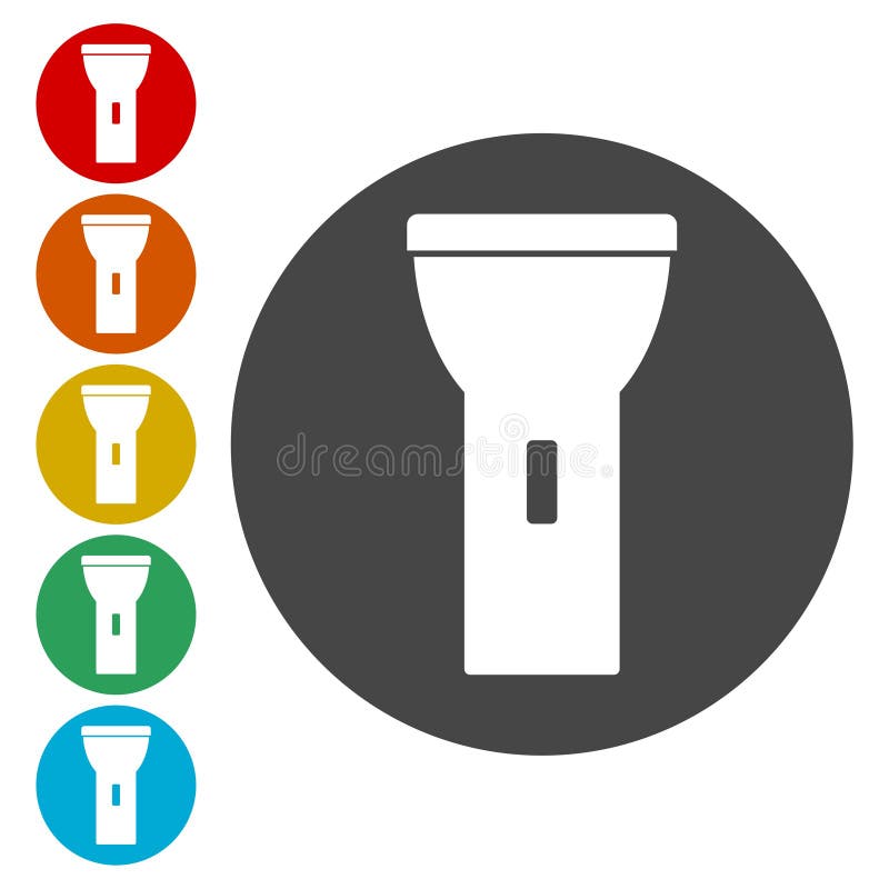 Flashlight icon stock vector. Illustration of handheld - 138535467