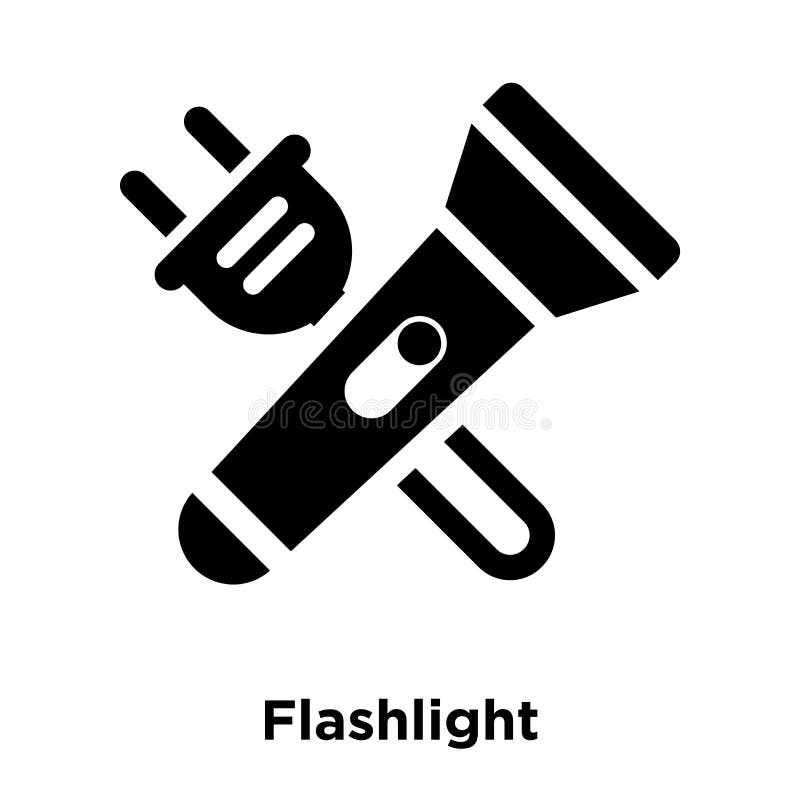 Flashlight Icon Vector Isolated on White Background, Logo Concept of ...
