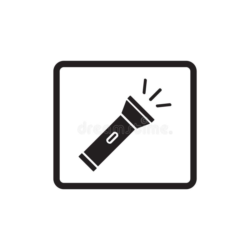Flashlight Icon Vector Logo Design Template Stock Vector - Illustration ...