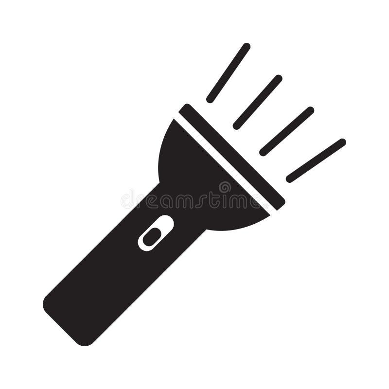 Flashlight icon stock vector. Illustration of flash - 323189243