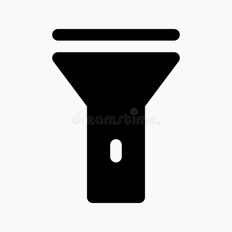 Flashlight Icon Vector. Torch Symbol Illustration Isolated on White ...