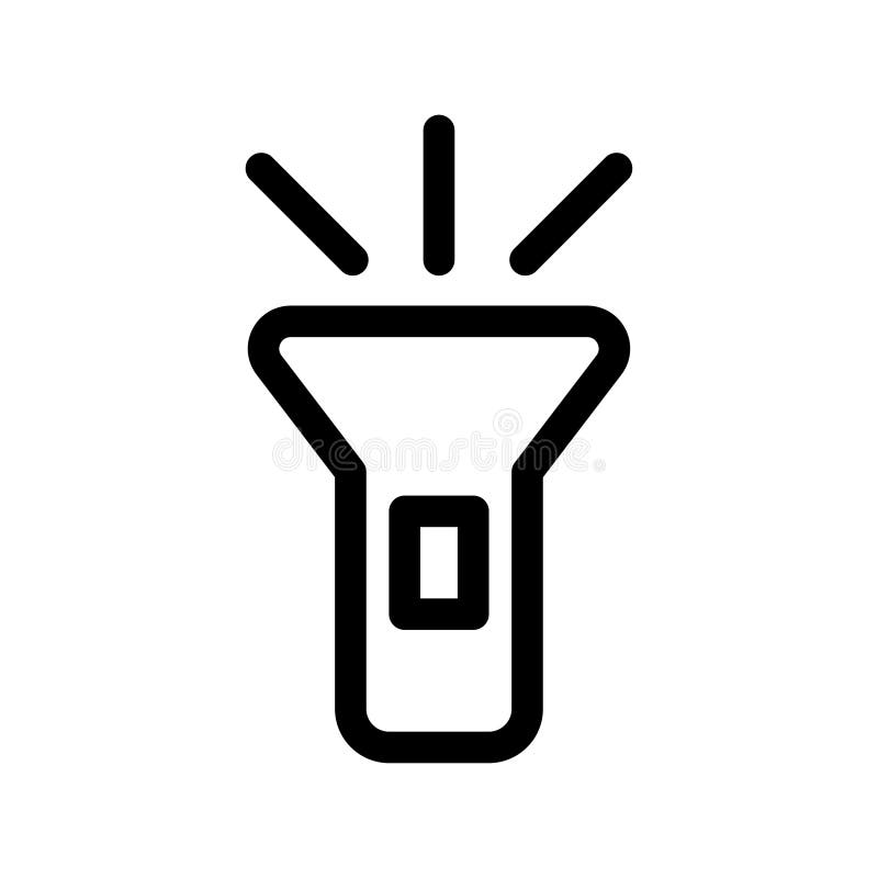 Flashlight, light icon stock vector. Illustration of flashlight - 219805745